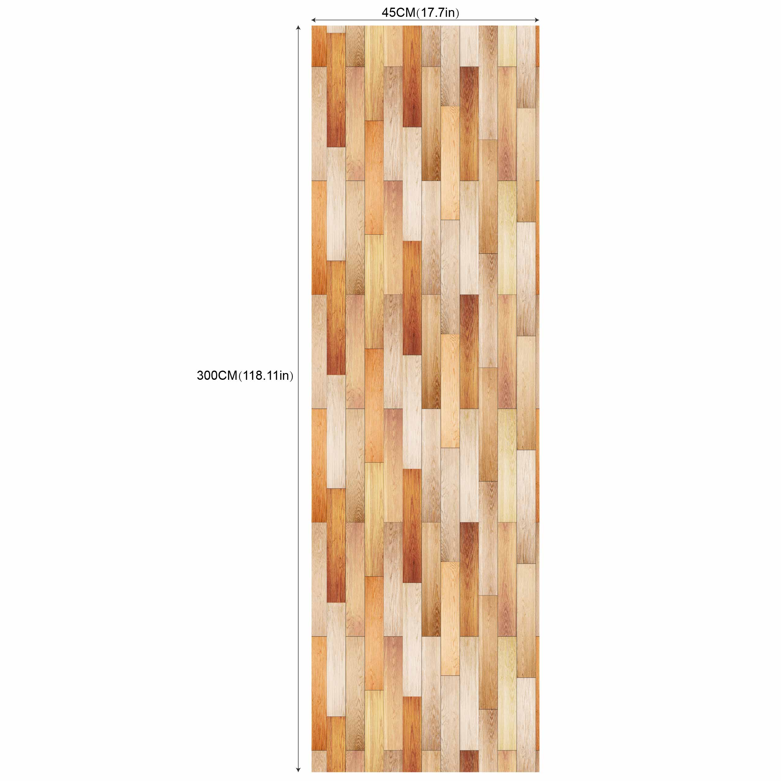 45*300cm Realistic Wood Planks Faux Wooden Effect Wall Sticker Self ...