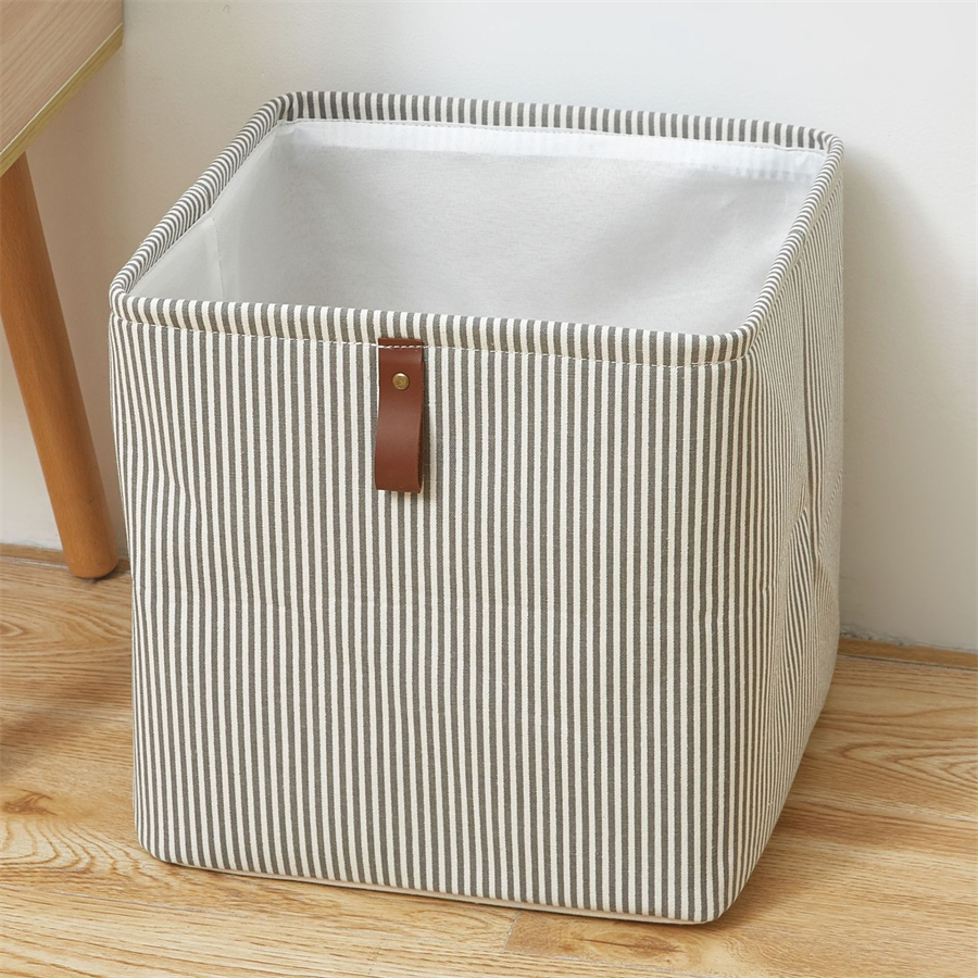 Cube Folding Storage Box With Handle Fabric Storag... – Grandado