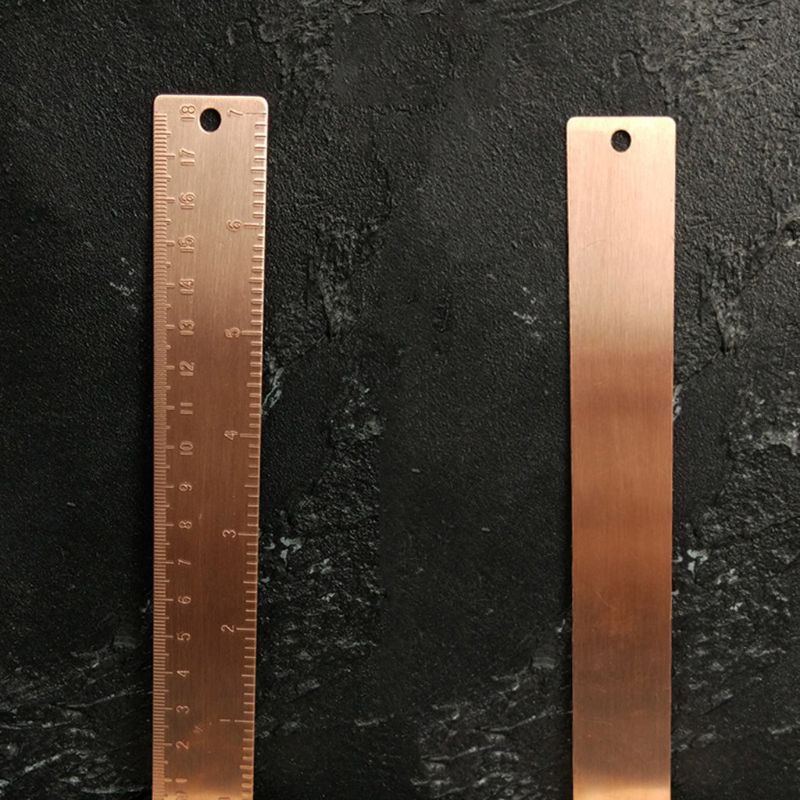 Vintage Copper Brass Straight Ruler Bookmark Carto... – Grandado