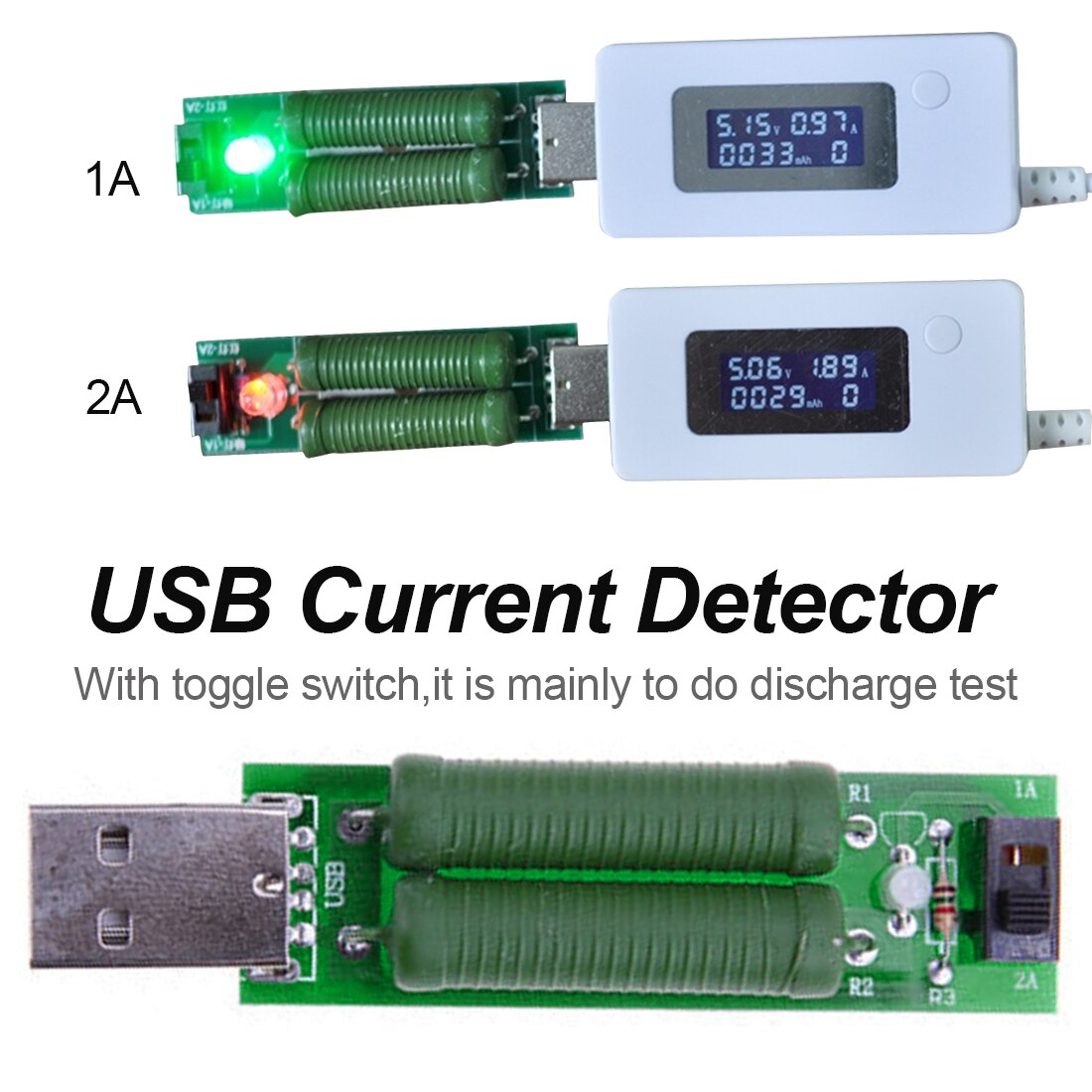 USB Mini Discharge Interface Load Resistor with Sw... – Vicedeal