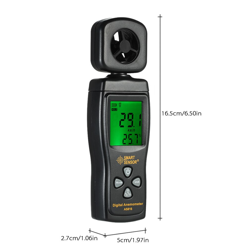 Mini Anemometer LCD Digital Wind Speed Meter Air V... – Vicedeal