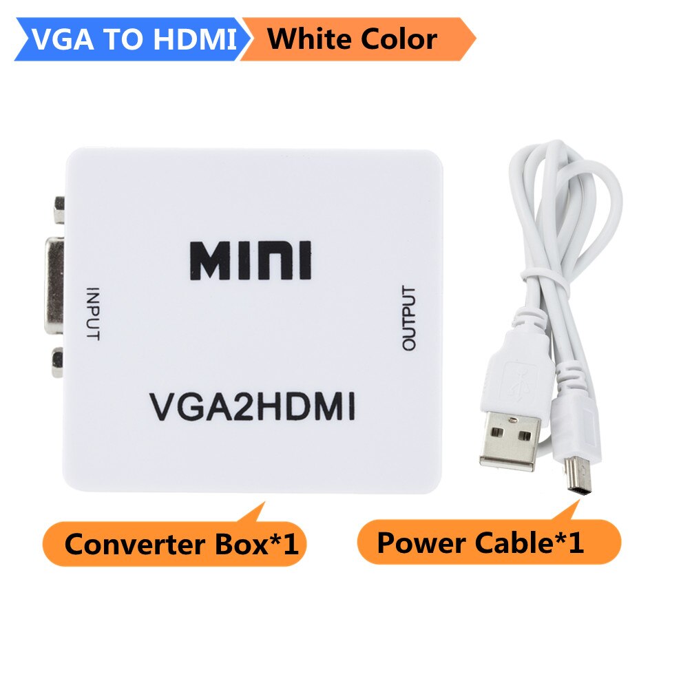Tqqlss Draagbare Mini Vga Naar Hdmi-Compatibel Con... – Grandado