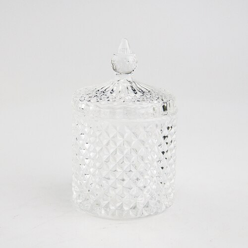 Moderne Diamond Glass Candy Jar Geurkaars Fles Tra... – Vicedeal