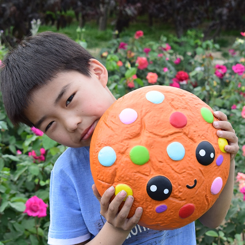 28cm Colorful Jumbo Squishy Chocolate Bean Biscuit... – Grandado