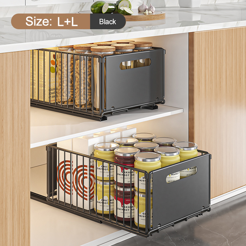 Kitchen Storage Rack Pull Out Cabinet Organizer Sl... – Grandado