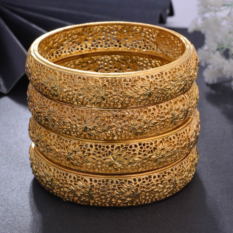 WANDO 1Pcs/lot Top Dubai Gold Color Bangles For Wo... – Grandado