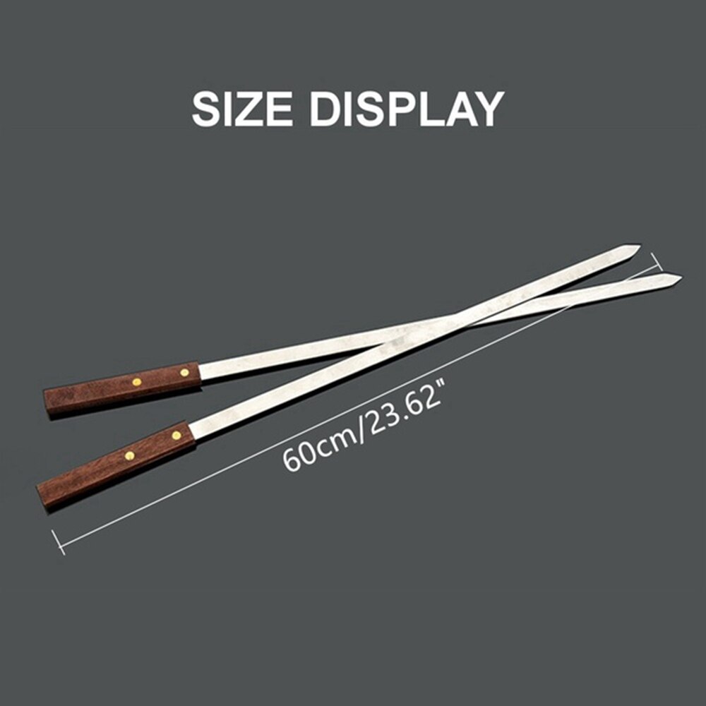 5Pcs BBQ Grills Skewers Long Handle Barbecue Fork ... – Vicedeal