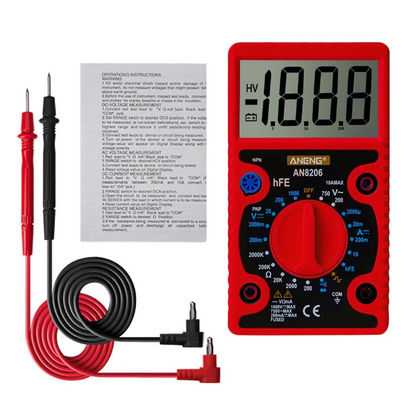Junejour Draagbare Digitale Multimeter Tester Grot... – Grandado