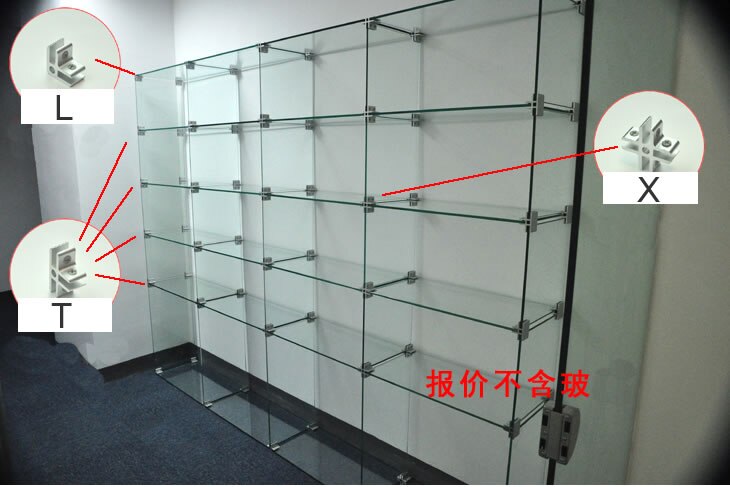 Aluminum Glass/Acrylic Showcase clips/connector,fo... – Grandado