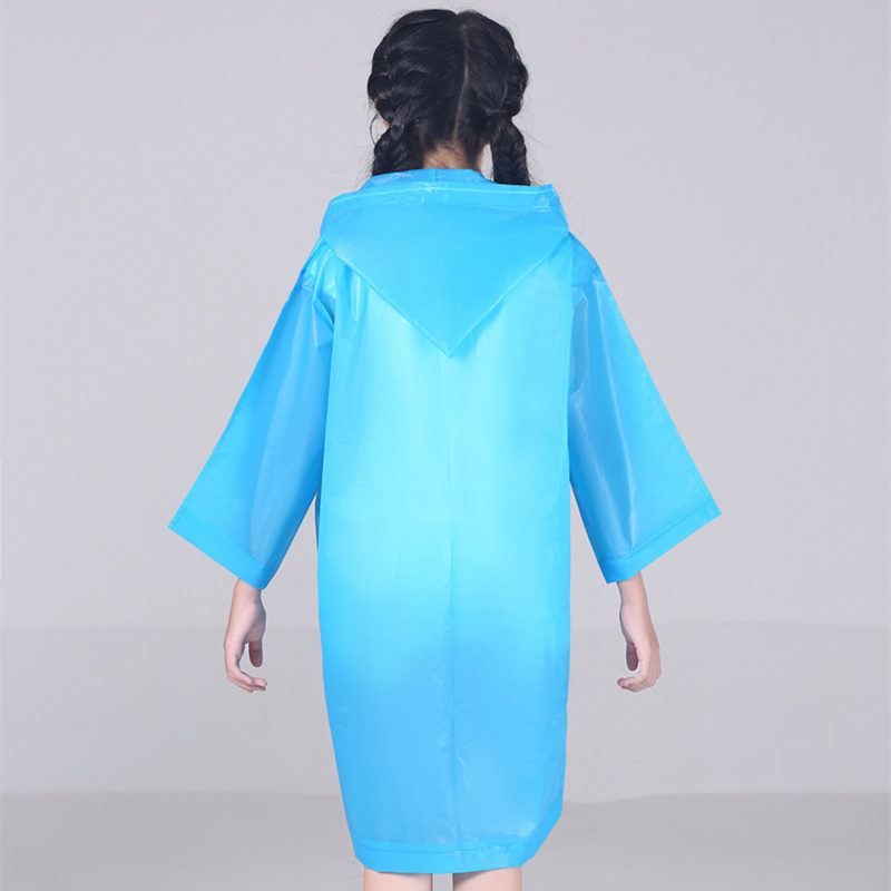 Kids Rain Coat Poncho Long Transparent Plastic Rai... – Grandado