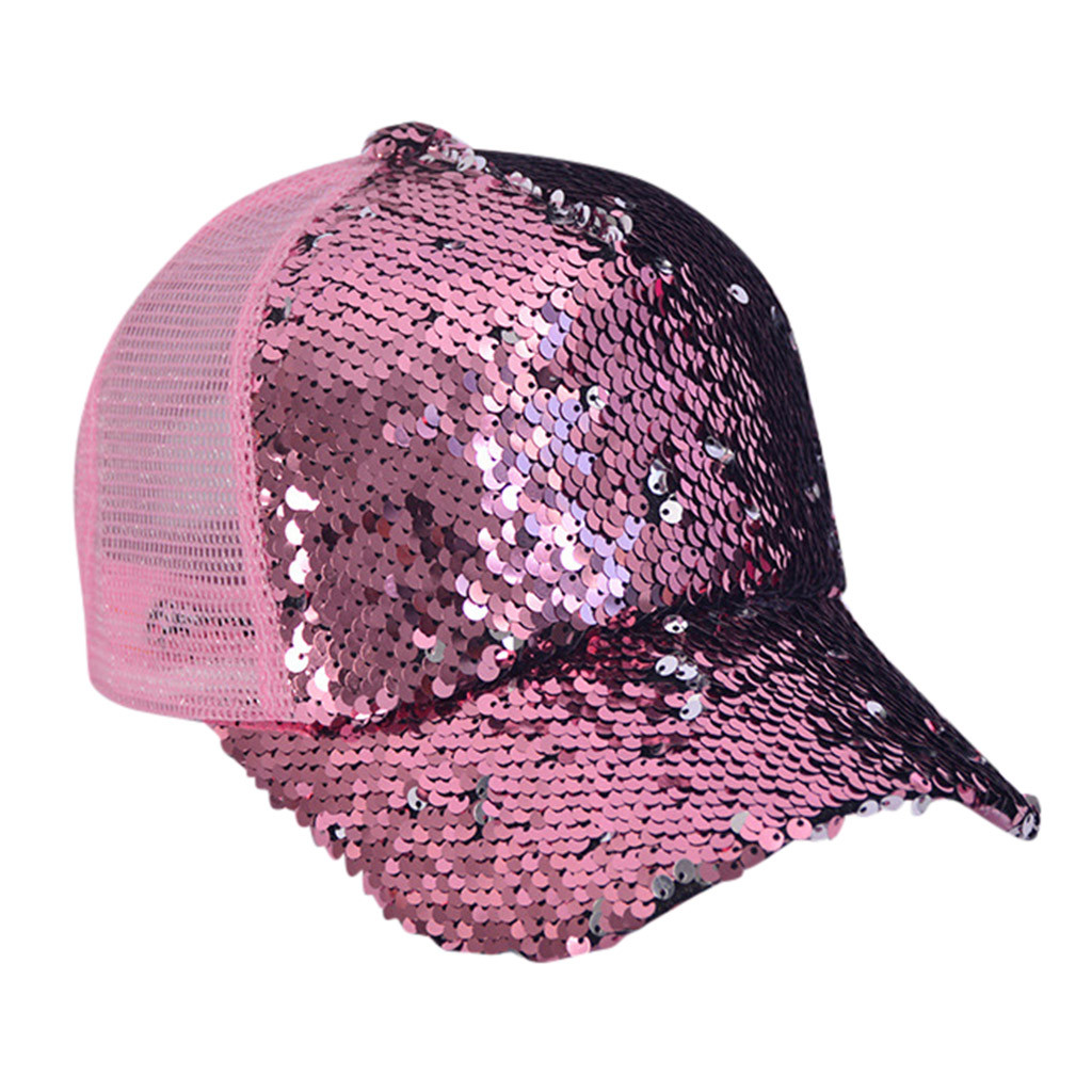 Sequins Paillette Bling Shinning Mesh Baseball Cap... – Grandado