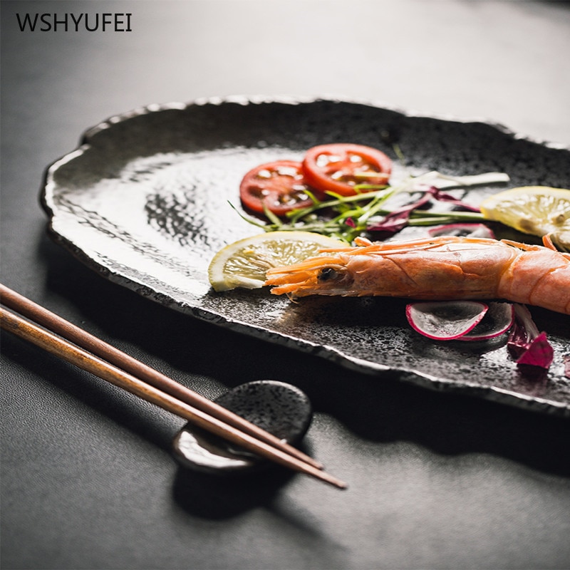 1PCS ceramic irregular strip sushi plate Japanese ... – Grandado