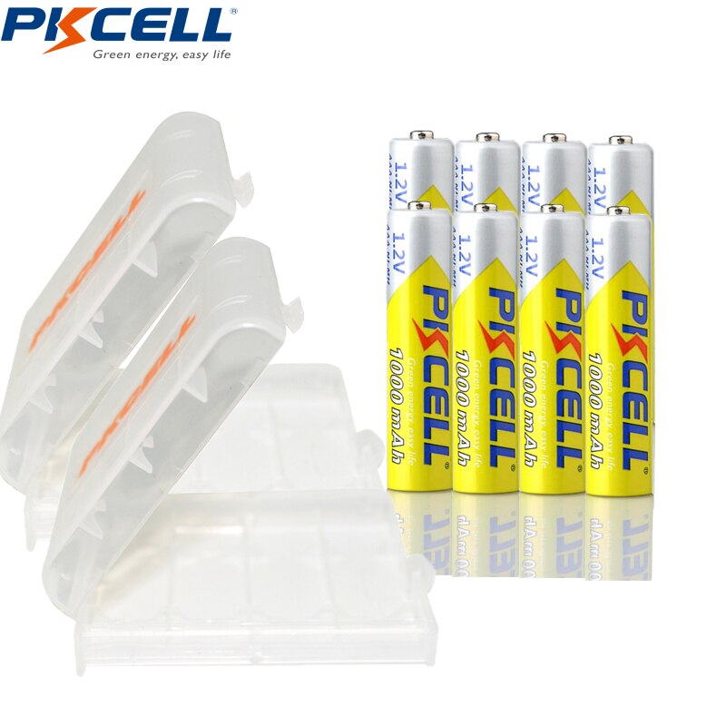 8 pilhas recarregáveis aaa da bateria 1000mah 1.2v... – Grandado