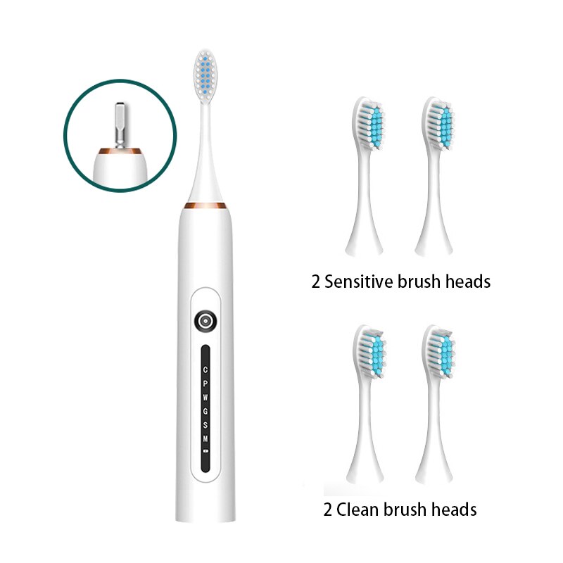 Powerful Ultrasonic Metal Shaft Electric Toothbrus... – Vicedeal