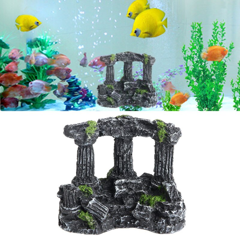 Resin Rome Square Stone Pillars Aquarium Landscapi... – Vicedeal