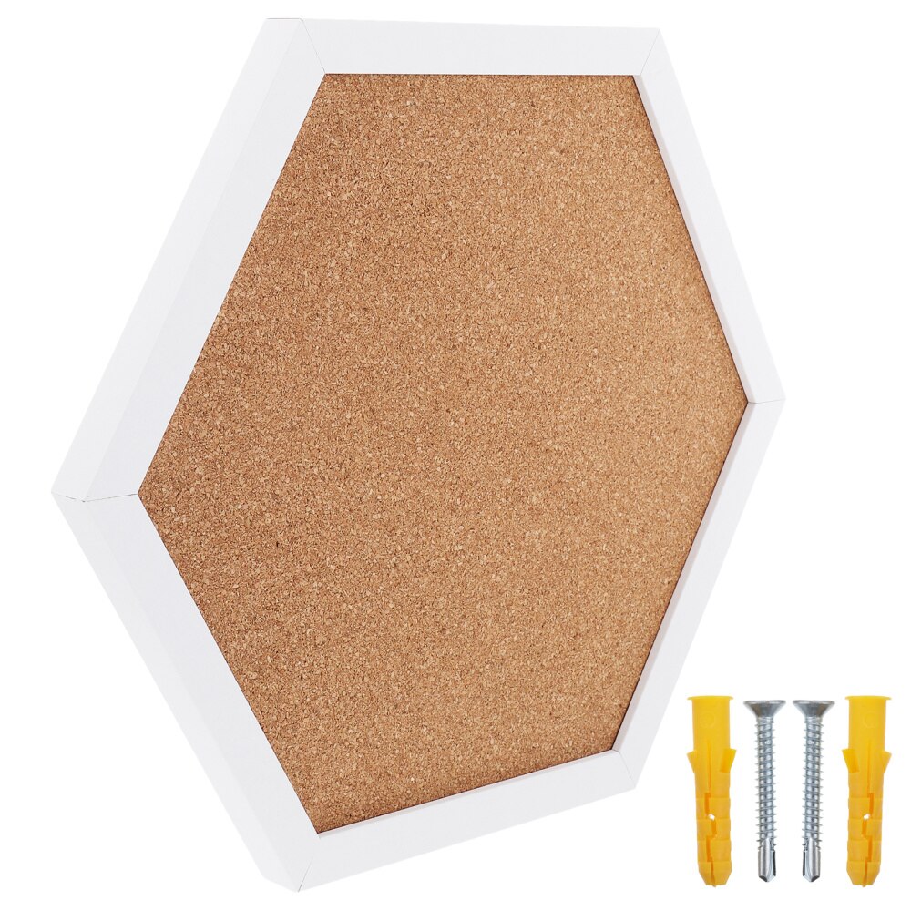Multi-functional Cork Memo Board Hexagon Photo Boa... – Grandado