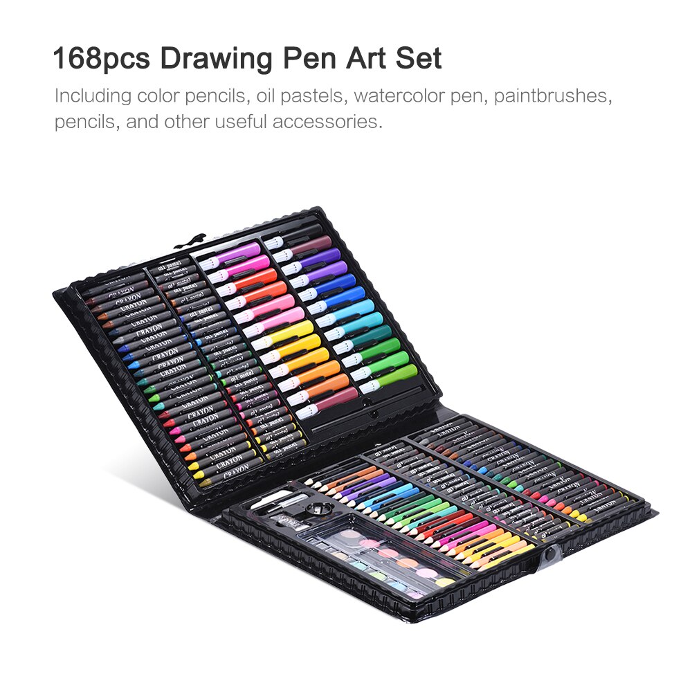 168pcs Drawing Pen Art Set Kit Painting Sketching ... – Grandado