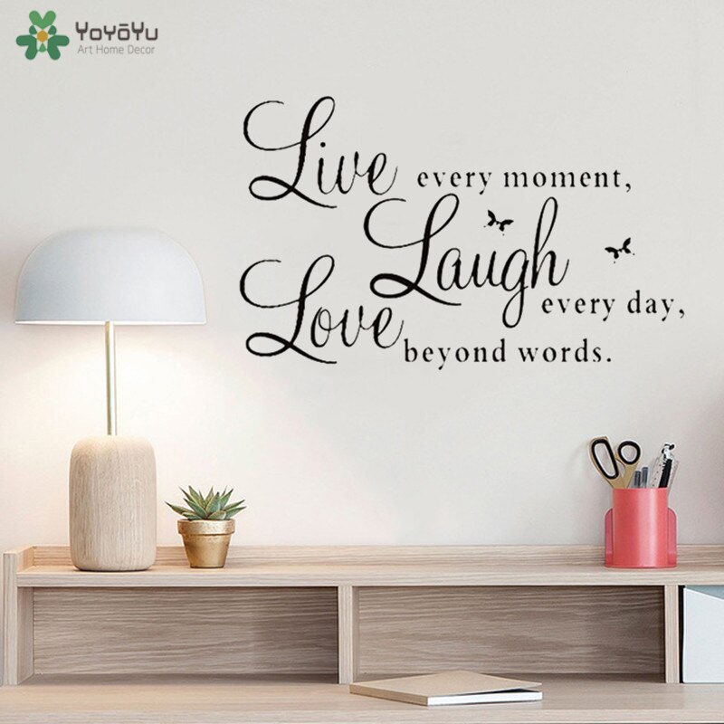 57X35cm Live Laugh Love Quotes Wall Decals Home De... – Vicedeal