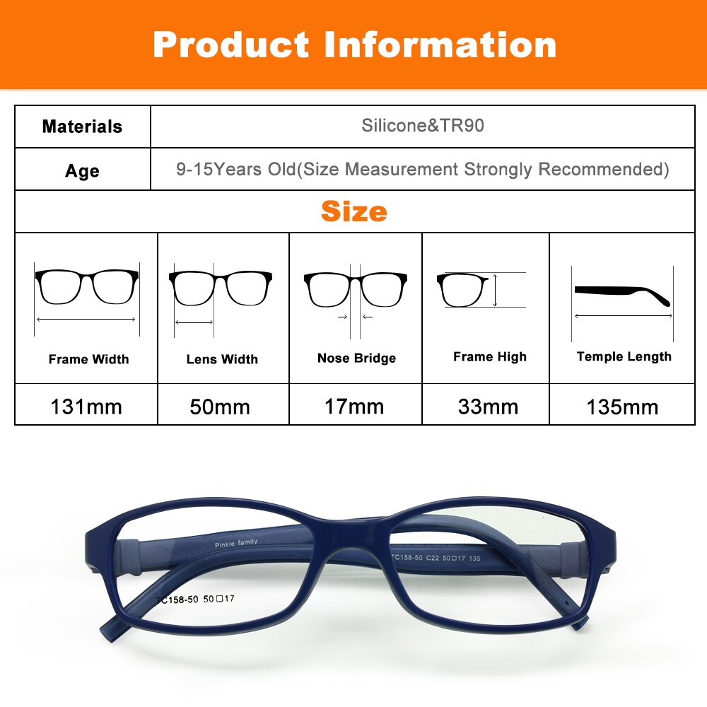 Kids Optical Glasses Frame Size 50 Silicone Safety... – Vicedeal