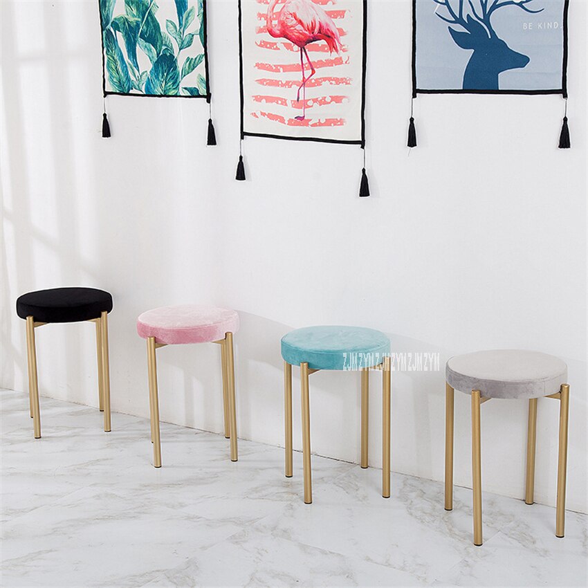 001 Simple Modern Bedroom Dressing Stool Flannelet... – Grandado