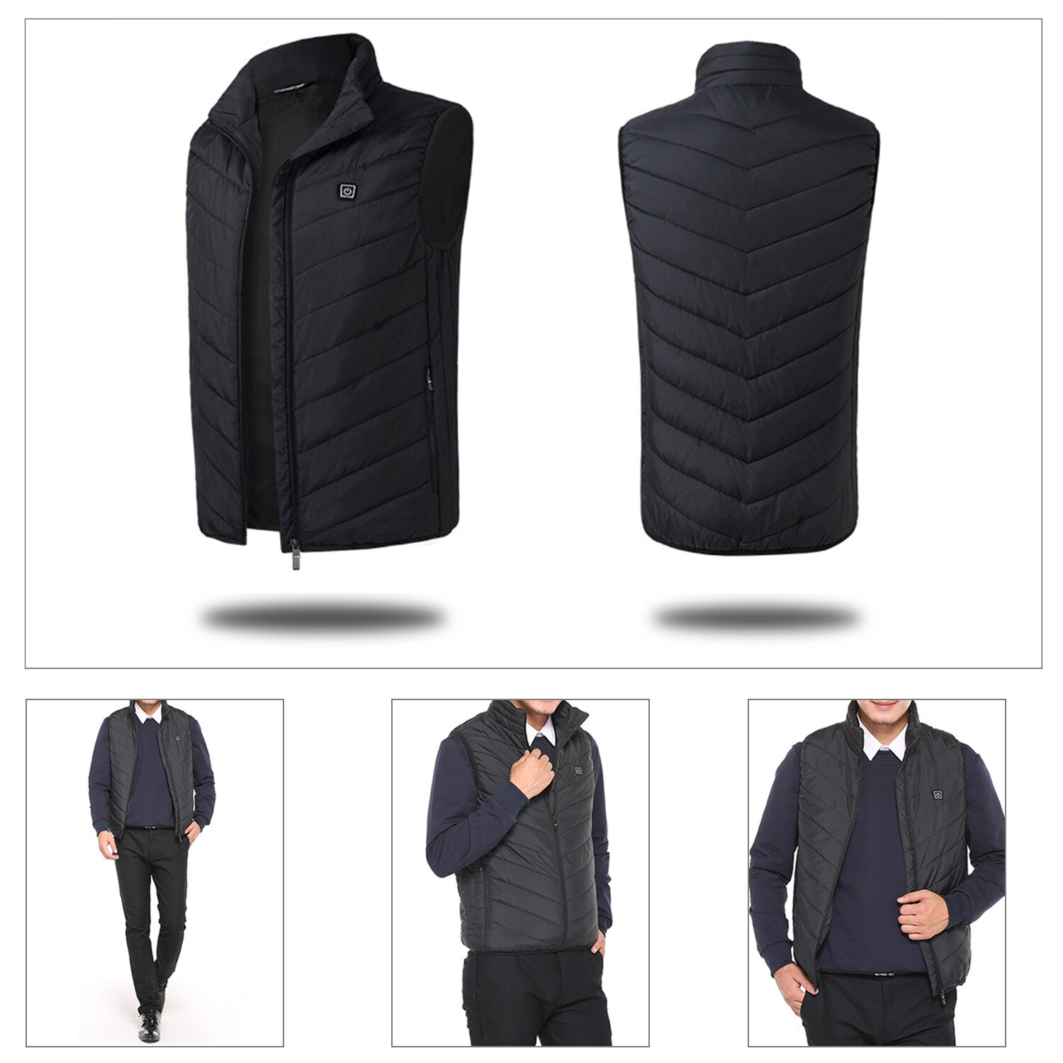 Upgrade Men Outdoor USB Infrared Heating Vest Jack... – Vicedeal