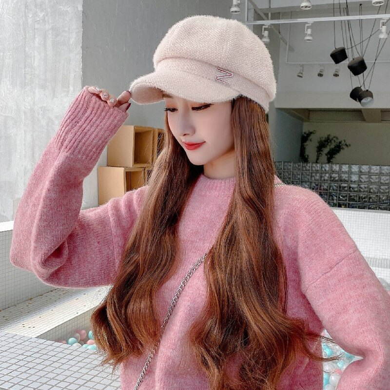 Long Curly Wig Hat Women Detachable Octagonal Cap ... – Grandado