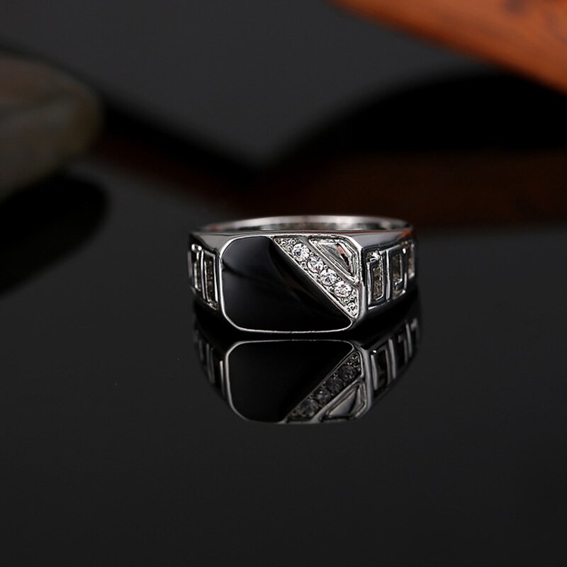 Punk Vintage Titanium Hollow Ring Triangle Drip Fi... – Grandado