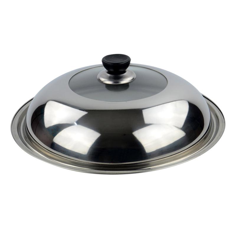 34cm Multifunctional Cooking Wok Pan Lid Stainless... – Vicedeal