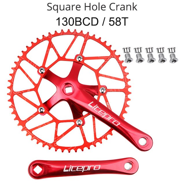 Litepro 130BCD Square Hole Folding Bike Crankset 1... – Grandado