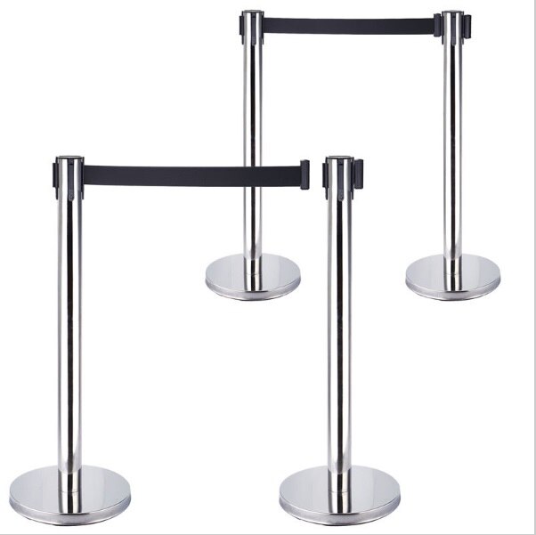 2 Pack Retractable Crowd Control Stanchion Queue B... – Grandado