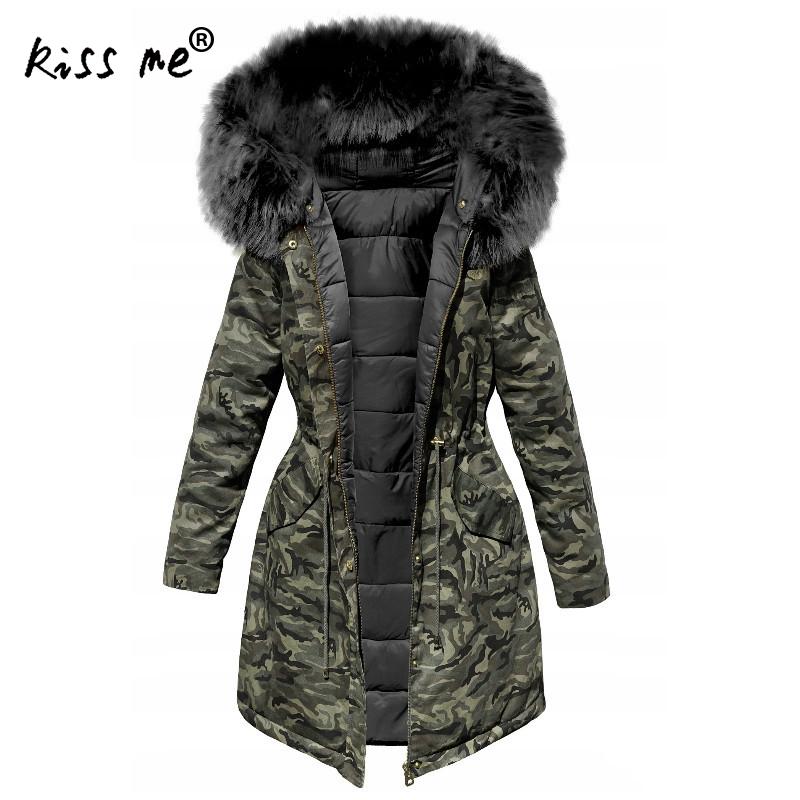 Camouflage Pattern Hooded Overcoat Winter Outdoor ... – Vicedeal