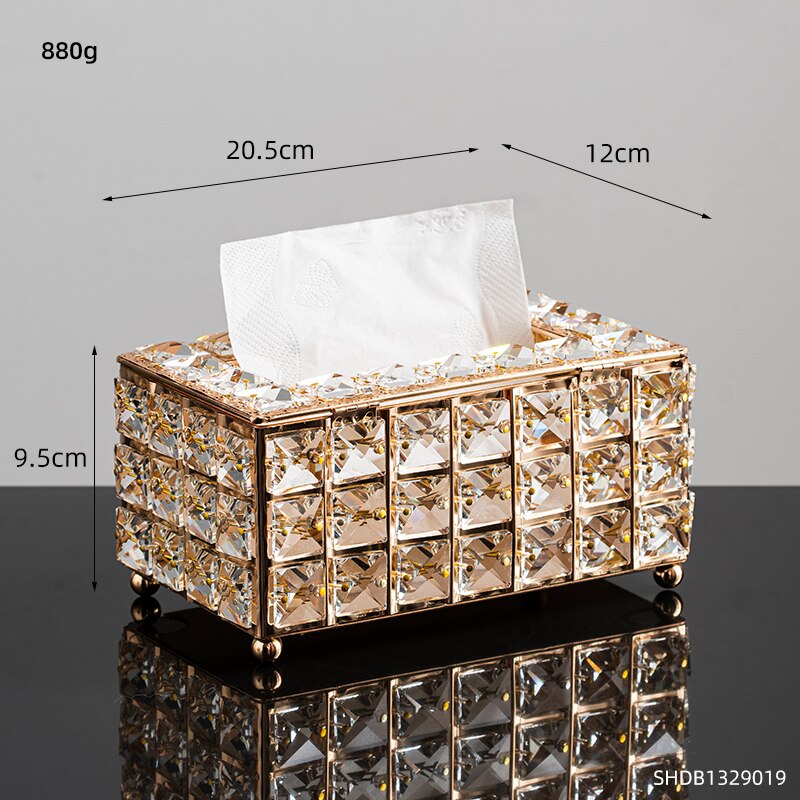 Luxury Crystal Glass Tissue Box Metal Decoration N... – Grandado