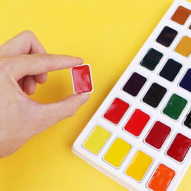 White Nights Rosa Solid Watercolor Paints 16/24Col... – Vicedeal