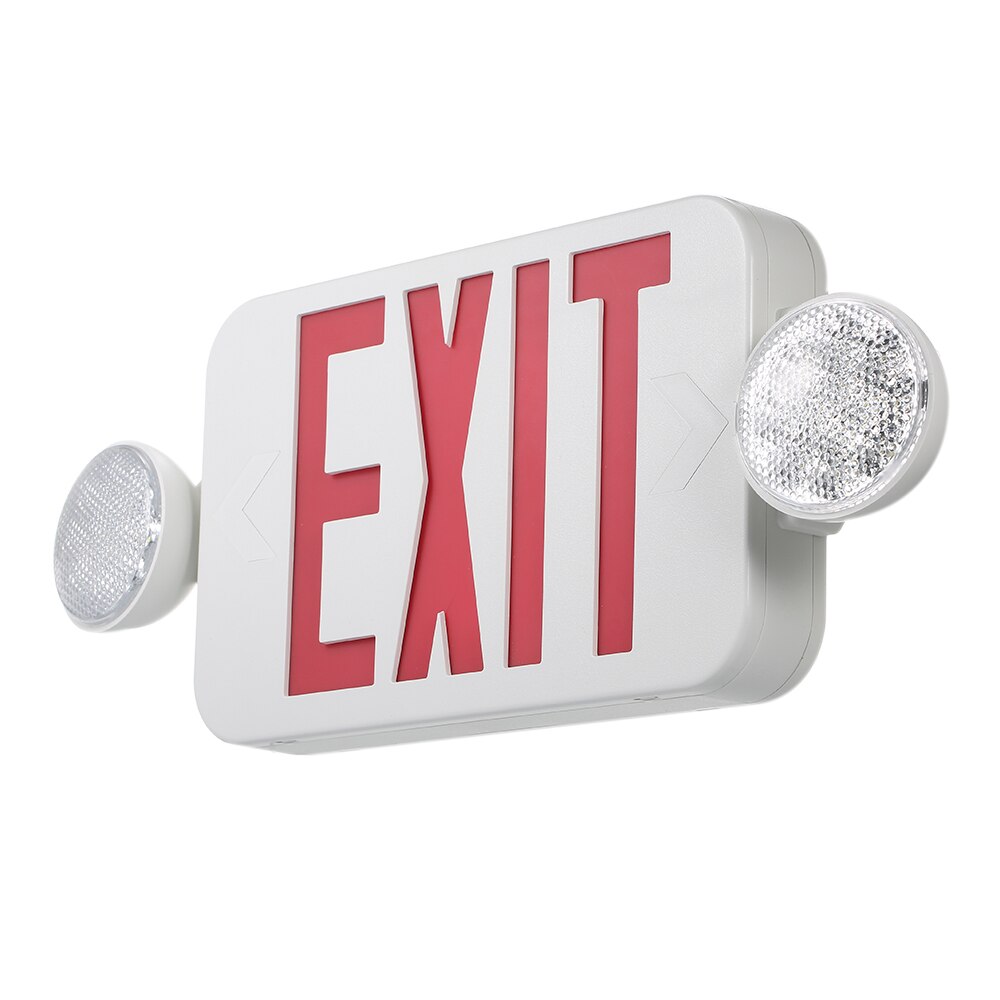 AC120/277V Rode Exit Sign Leds Combo Noodverlichti... – Grandado