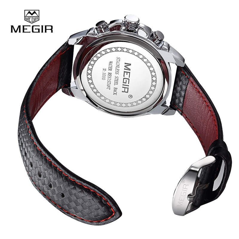 Megir luminous quartz watch man casual leather bra... – Vicedeal