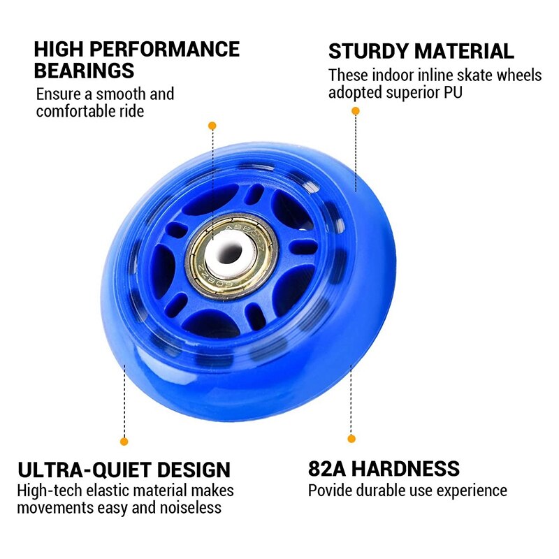 Top4 Pack Inline Skate Wielen Indoor/Outdoor Rolle... – Grandado