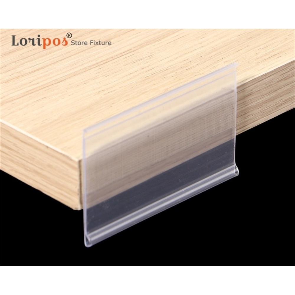 Plastic Pvc Shelf Data Strips Clip Holder With Adh... – Vicedeal