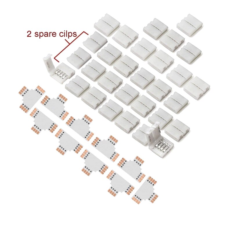 50 Pcs T Shape 4 Pins Connector 10mm Right Angle C... – Grandado