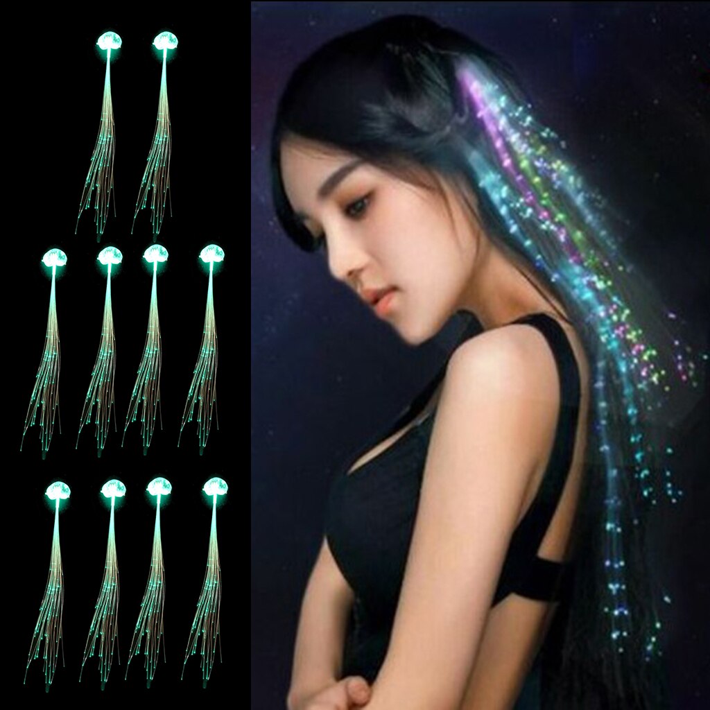 Pack of 10 LED Lights Hair Barrettes Light Up Hair... – Grandado