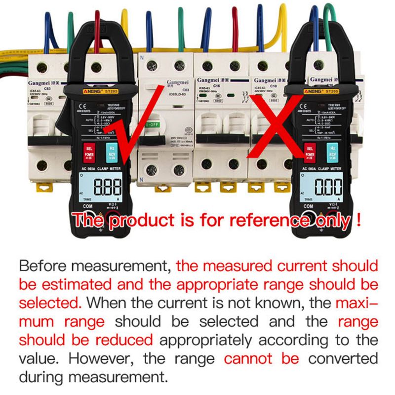 6000 Counts True RMS Clamp Meter Digital Multimete... – Vicedeal