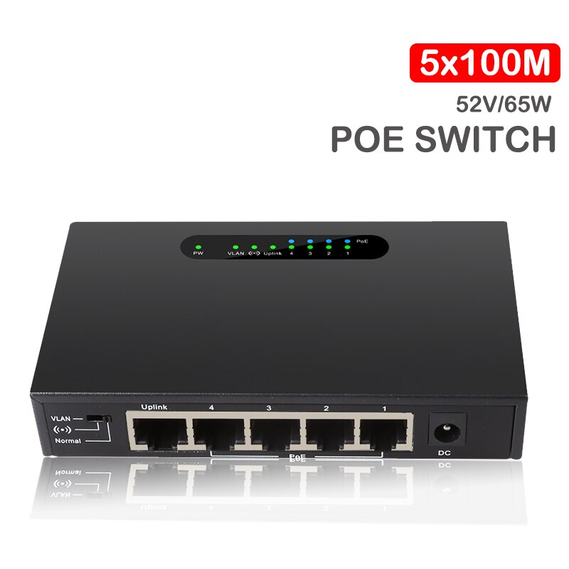 POE Switch RJ45 Ethernet Switch 4 POE Port + 1 Upl... – Grandado