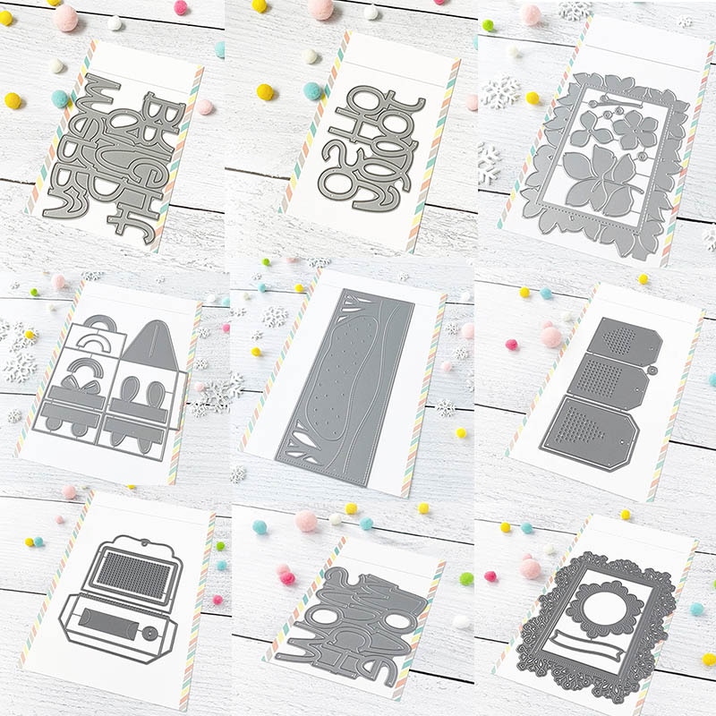 "Merry And Bright" English Words Frames Box Metal ... – Vicedeal