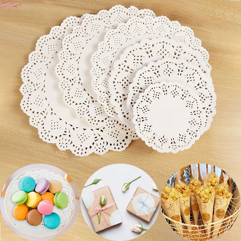 100pcs Multi Sizs Round Paper Lace Vintage Coaster... – Vicedeal