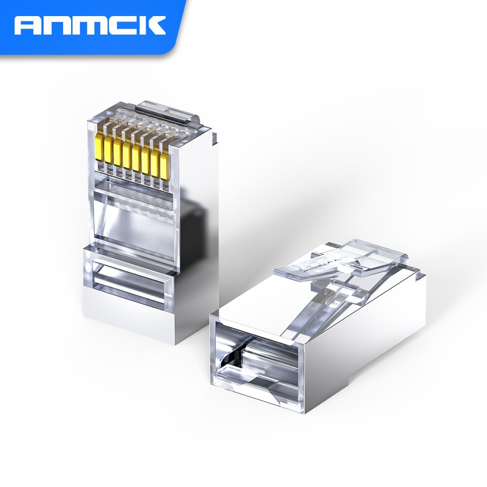 Anmck CAT6 Utp 50U RJ45 Modulaire Plug Connector 8... – Vicedeal