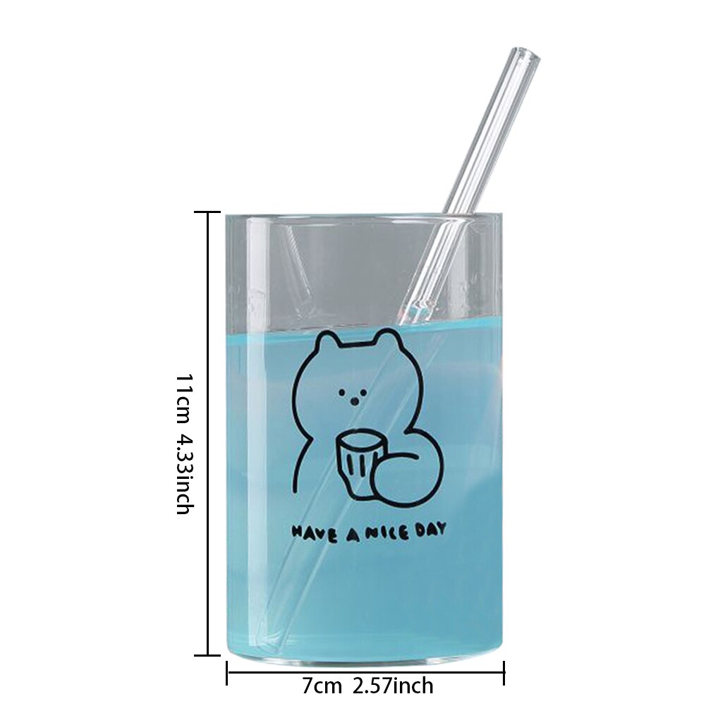 Cute Fruit Printed Glass Mug Cup Heat-resistant Mi... – Grandado