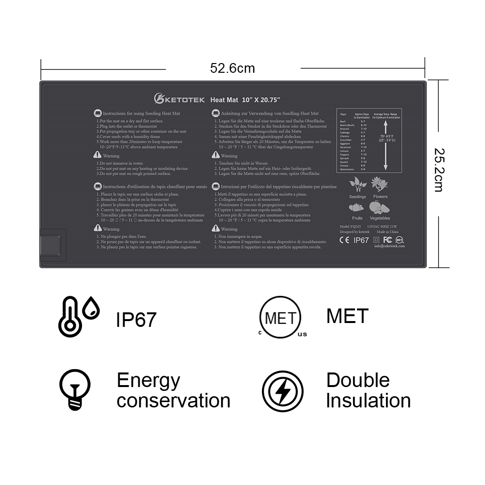 Eu/Us/Uk Plug Verwarming Mat Waterdicht Klacht Sea... – Grandado