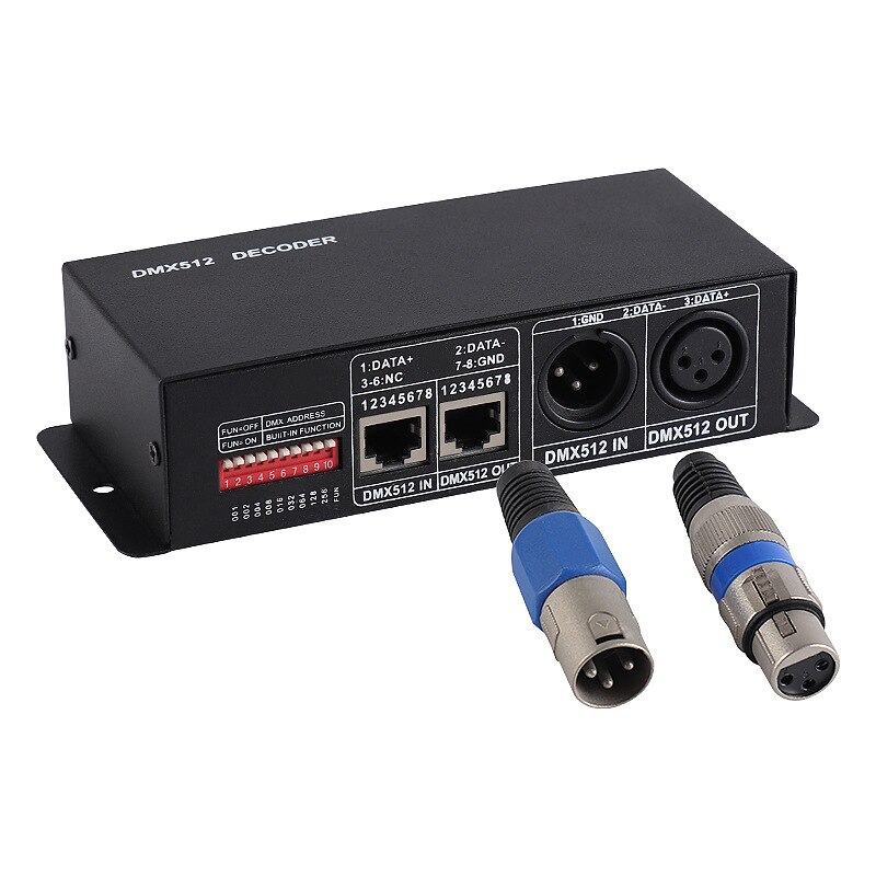 3 Kanaals DMX512 Decoder Dc 12V-24V Rgb Led Contro... – Vicedeal