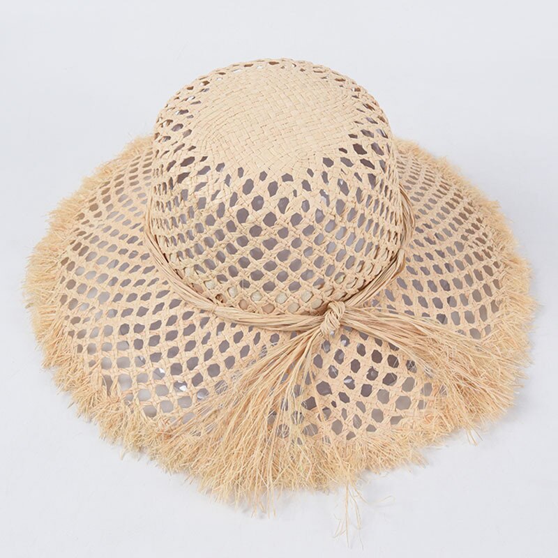 USPOP hollow-out raffia straw hat casual natural s... – Vicedeal