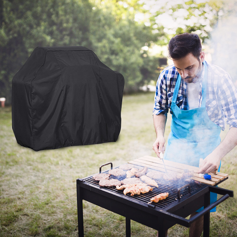 BBQ Cover Black Waterproof Sunscreen BBQ Accessori... – Grandado