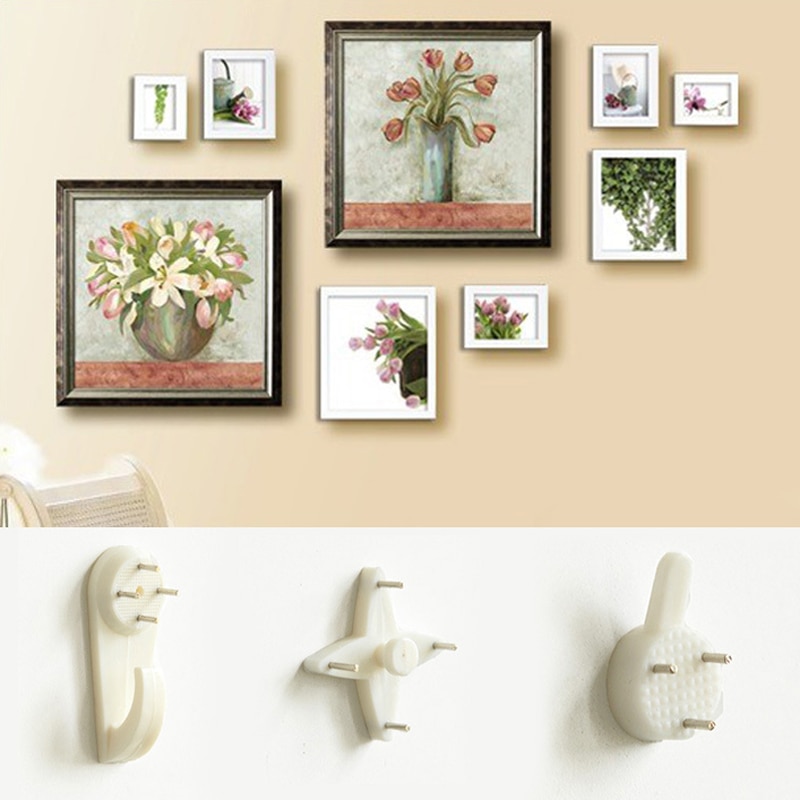 10Pcs White Plastic Painting Photo Frame Hook Mult... – Vicedeal